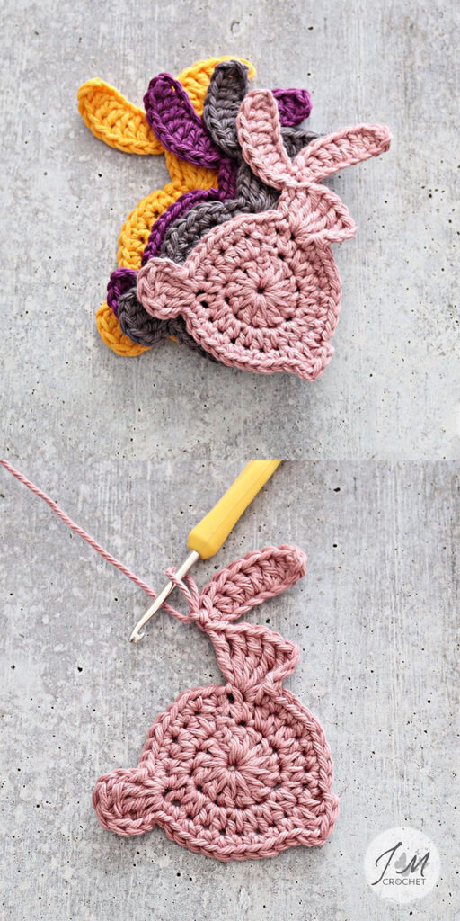 How To Crochet Easy And Simple Bunny Applique/Motif - todaynewsfixer